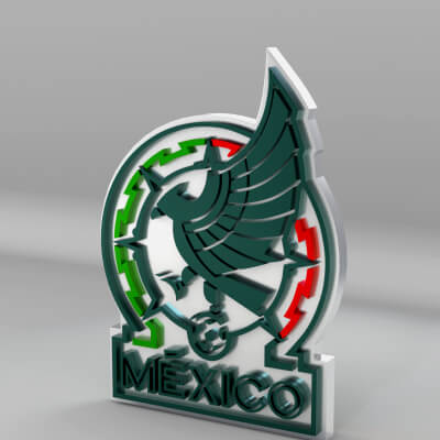 Mexico National Soccer Team Logo - 3D Model by guimart