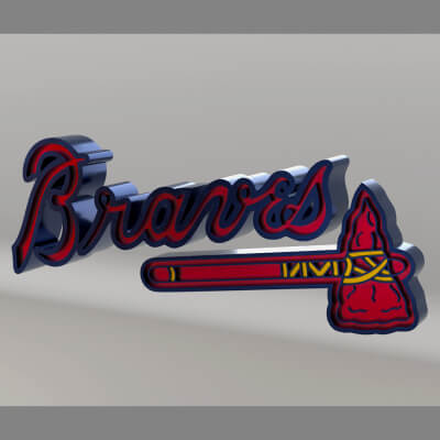 MLB Atlanta Braves Team Logo V1 - 3D Model by guimart