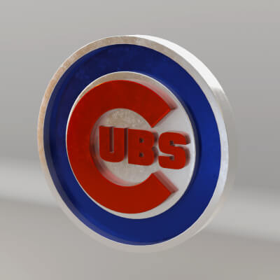 MLB Chicago Cubs Team Logo - 3D Model by guimart