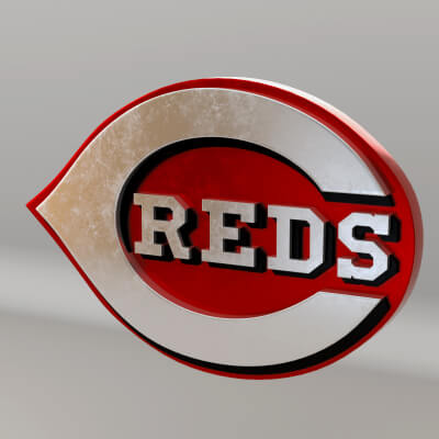 MLB Cincinati Reds Team Logo V1 - 3D Model by guimart