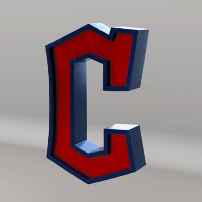 MLB Cleveland Guardians Team Logo V2 - 3D Model by guimart