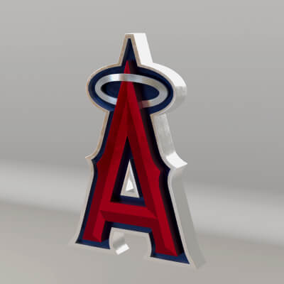 MLB Los Angeles Angels Team Logo - 3D Model by guimart