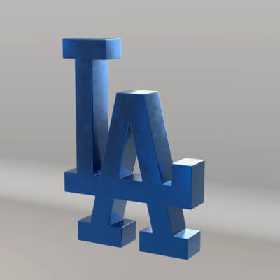 MLB Los Angeles Dodgers V2 Team Logo - 3D Model by guimart