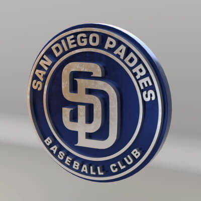 MLB San Diego Padres V1 Team Logo - 3D Model by guimart