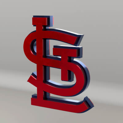MLB St. Louis Cardinals V1 Team Logo - 3D Model by guimart