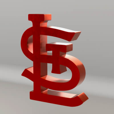 MLB St. Louis Cardinals V2 Team Logo - 3D Model by guimart