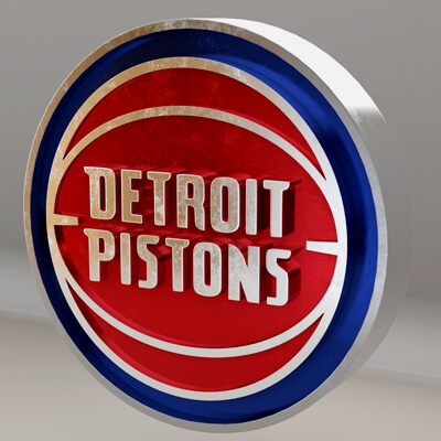 NBA Detroit Pistons Logo - 3D Model by guimart