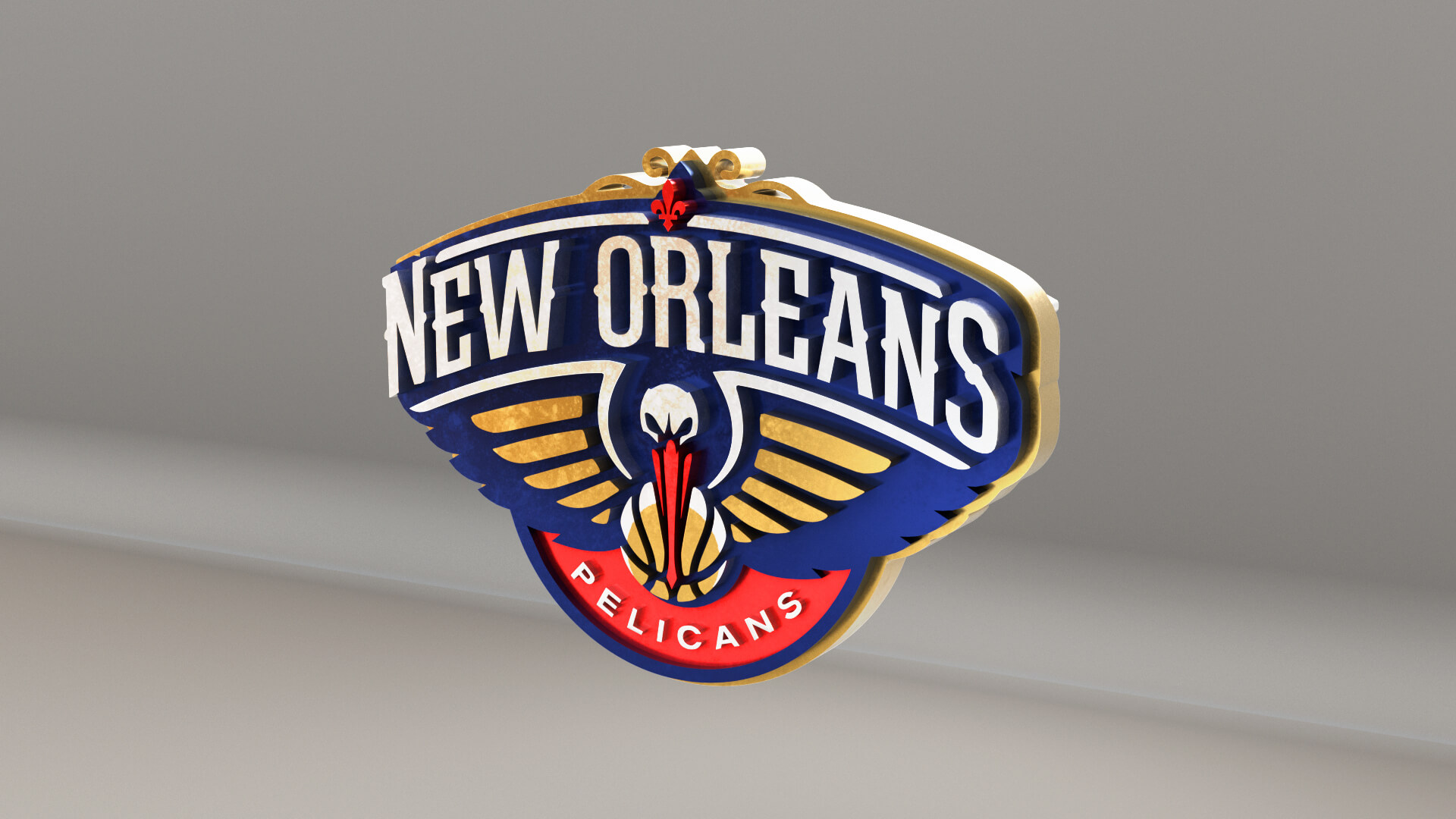NBA New Orleans Pelicans Logo - 3D Model by guimart