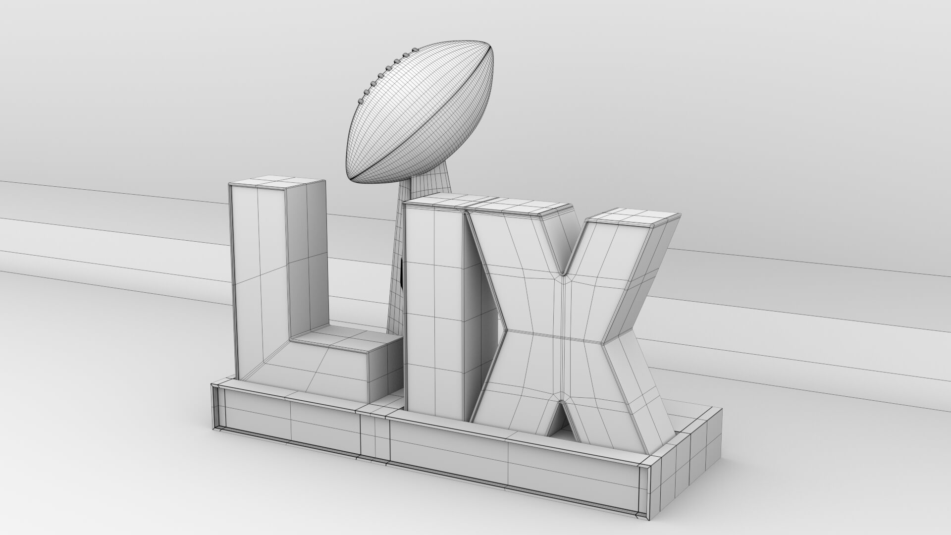 NFL Superbowl Lix Logo - 3D Model by guimart