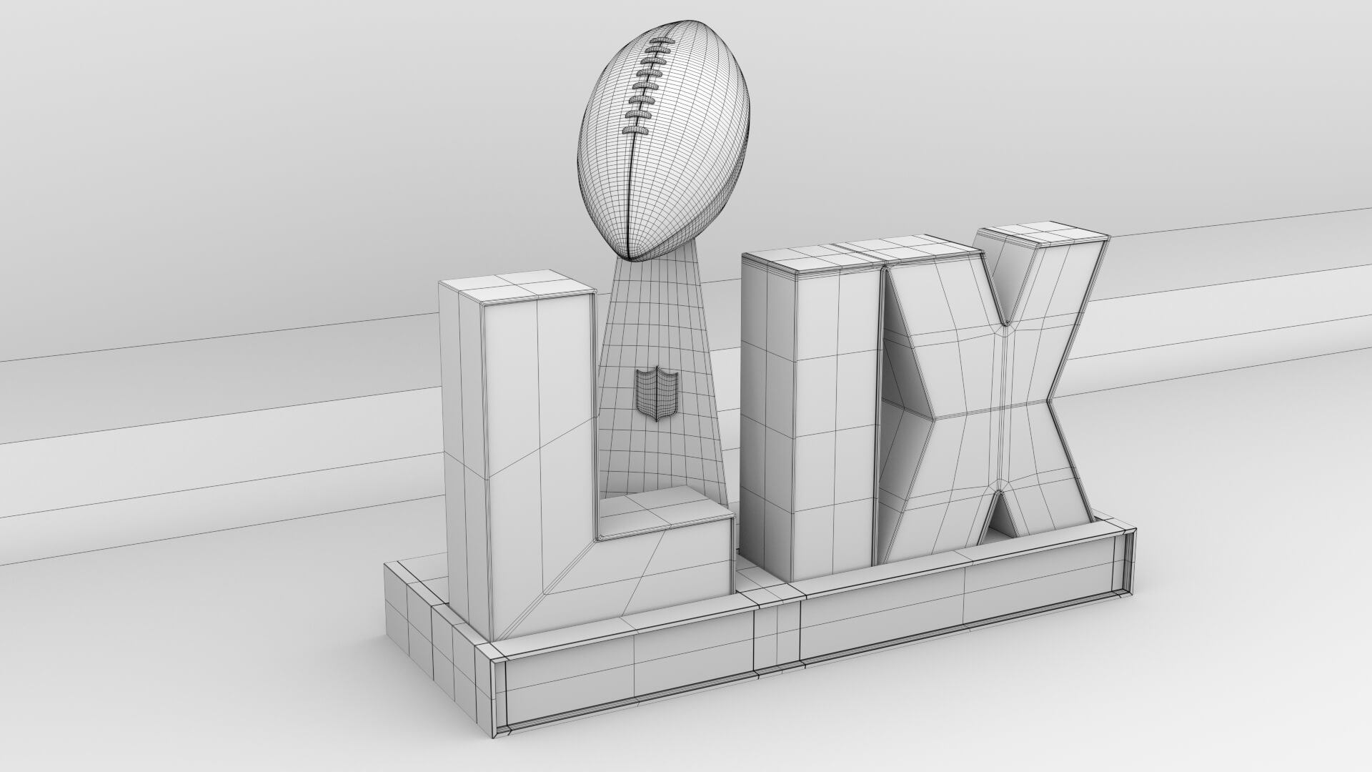NFL Superbowl Lix Logo - 3D Model by guimart