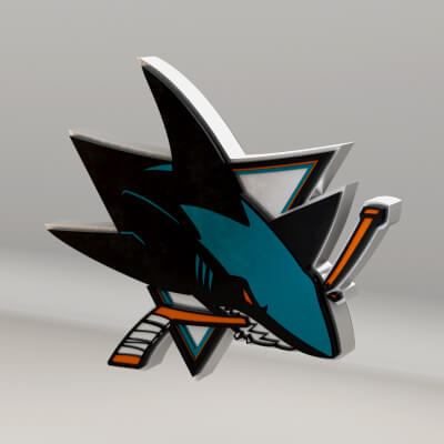 NHL San Jose Sharks Team Logo - 3D Model by guimart