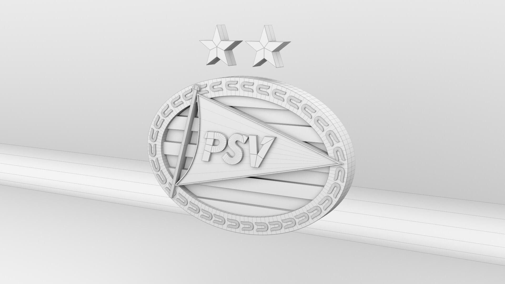 PSV Eindhoven Team Logo - 3D Model by guimart
