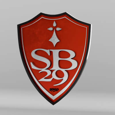 Stade Brestois 29 Team Logo - 3D Model by guimart