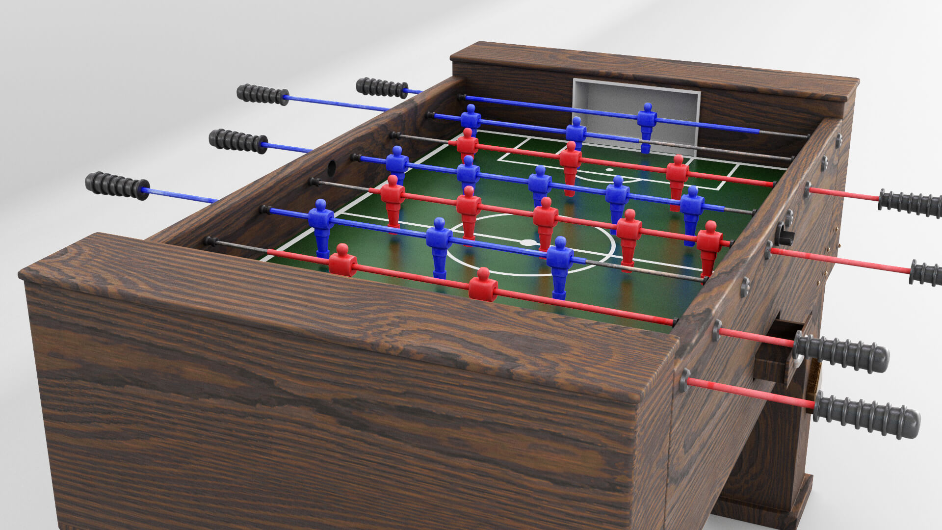 Vintage Foosball Table - 3D Model by guimart