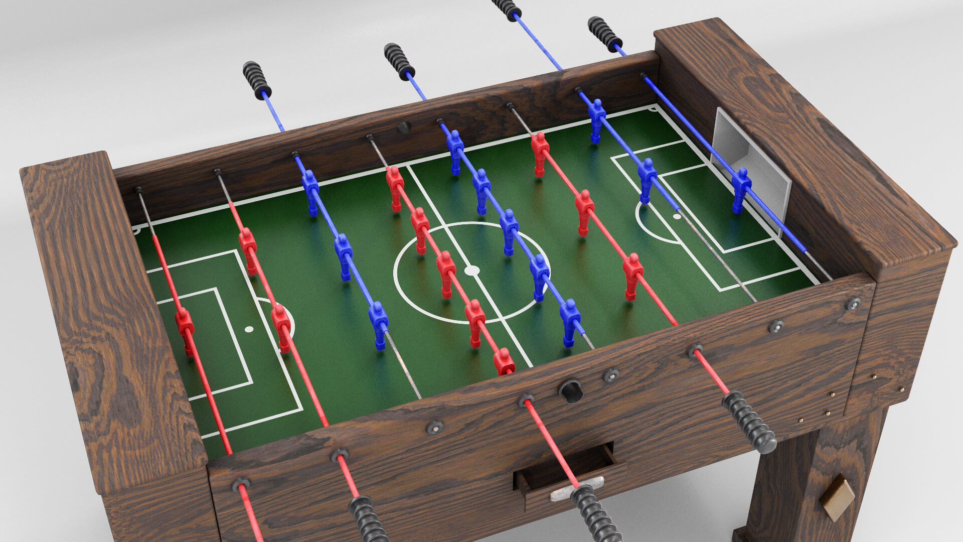 Vintage Foosball Table - 3D Model by guimart
