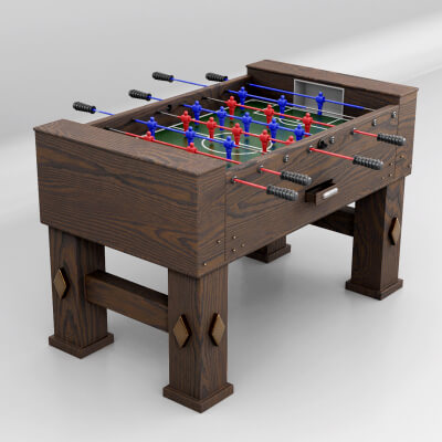 Vintage Foosball Table - 3D Model by guimart