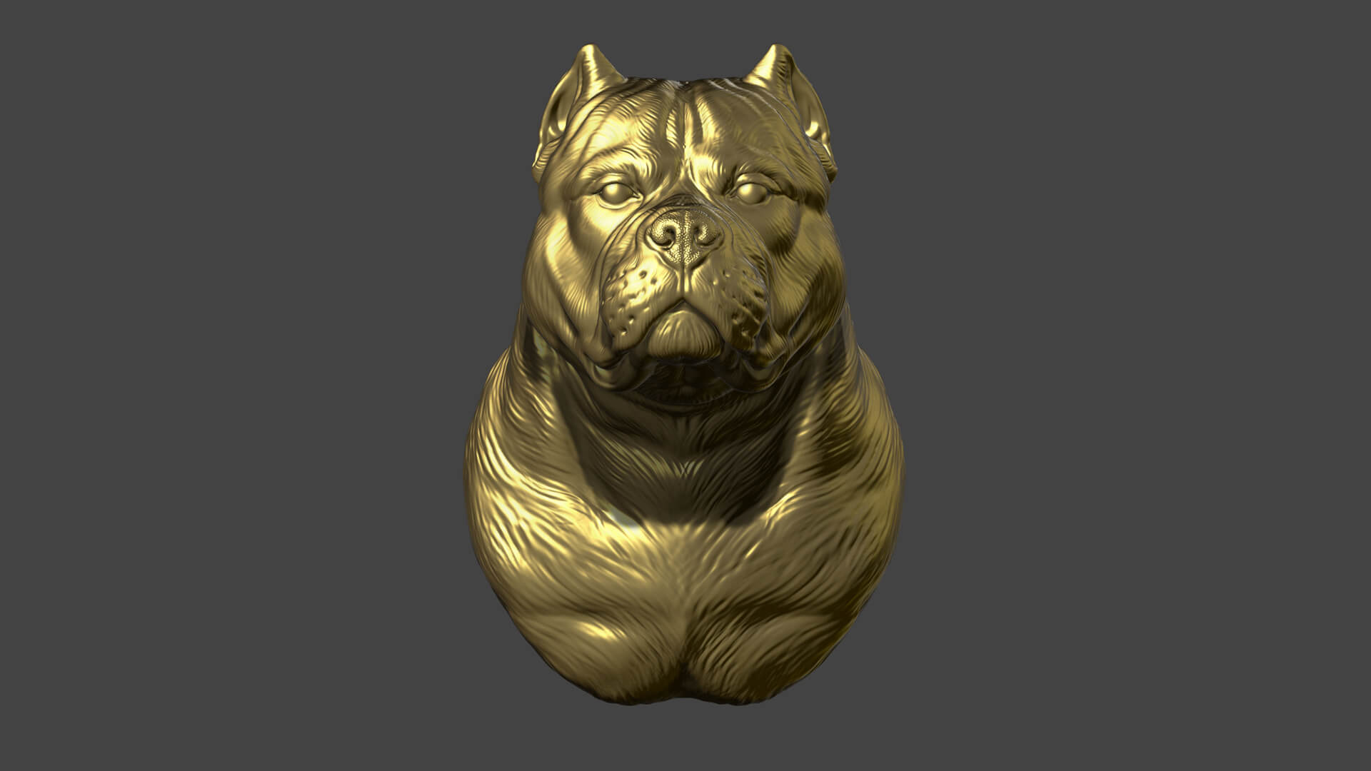 American Bully Bust Version 1 - 3D Model by guninnik81