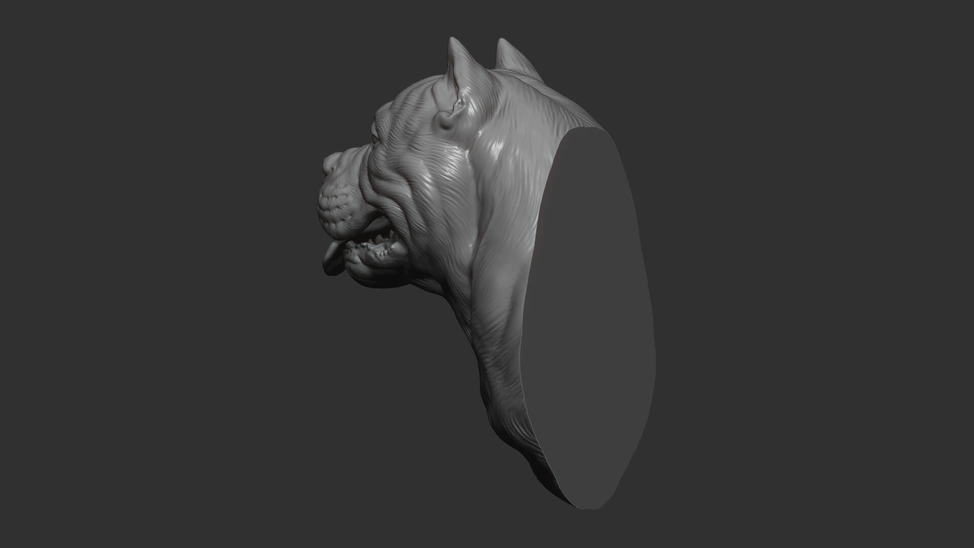 American Bully Head Version 1 - 3D Model by guninnik81