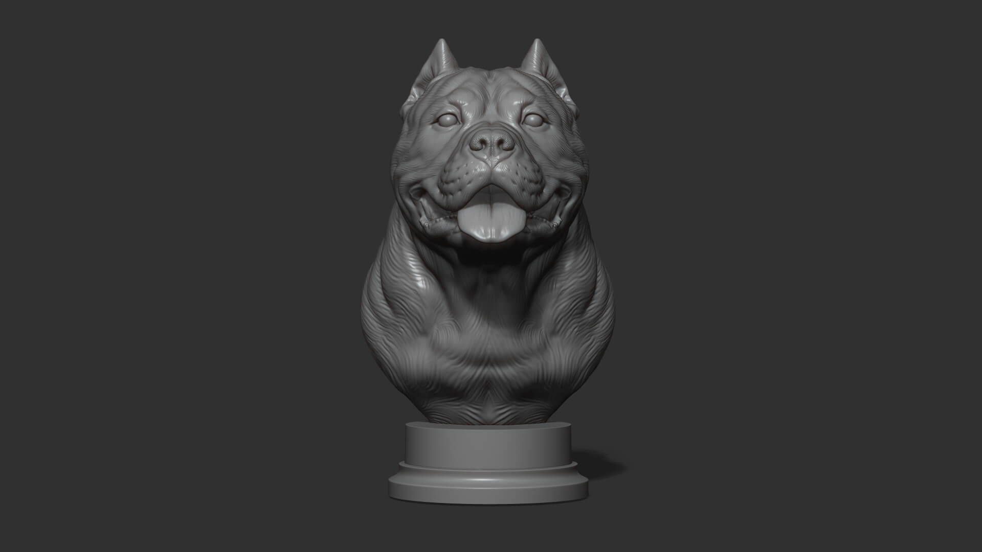 American Bully Head Version 1 - 3D Model by guninnik81