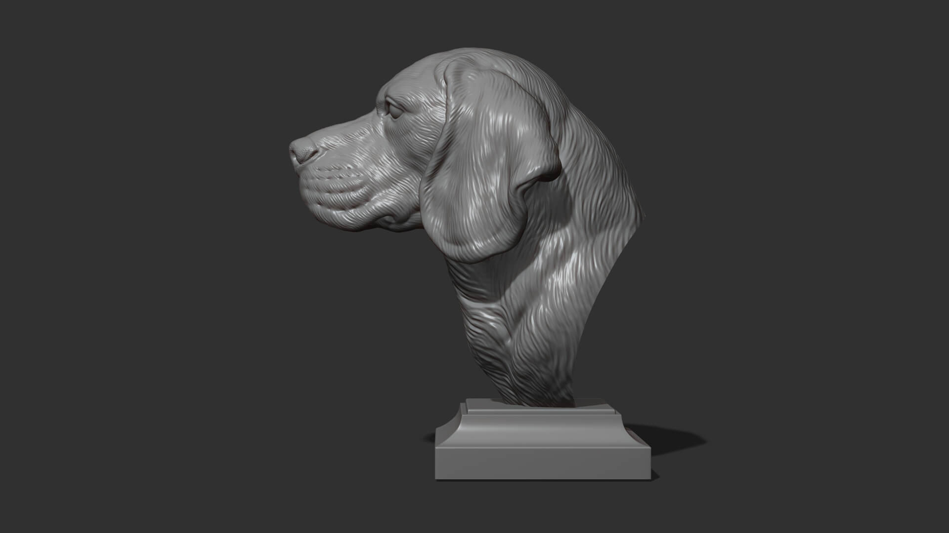 Beagle Dog Bust - 3D Print Model by guninnik81