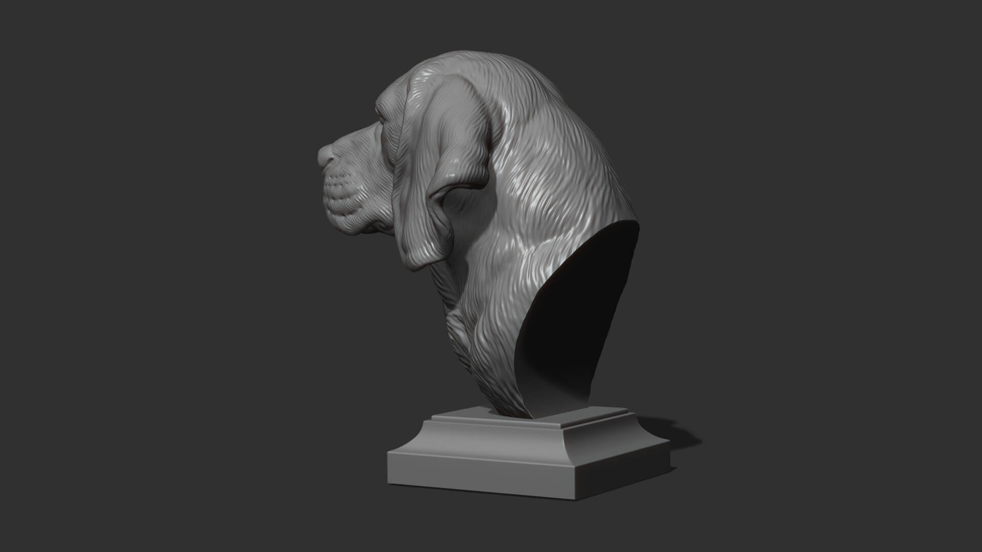Beagle Dog Bust - 3D Print Model by guninnik81