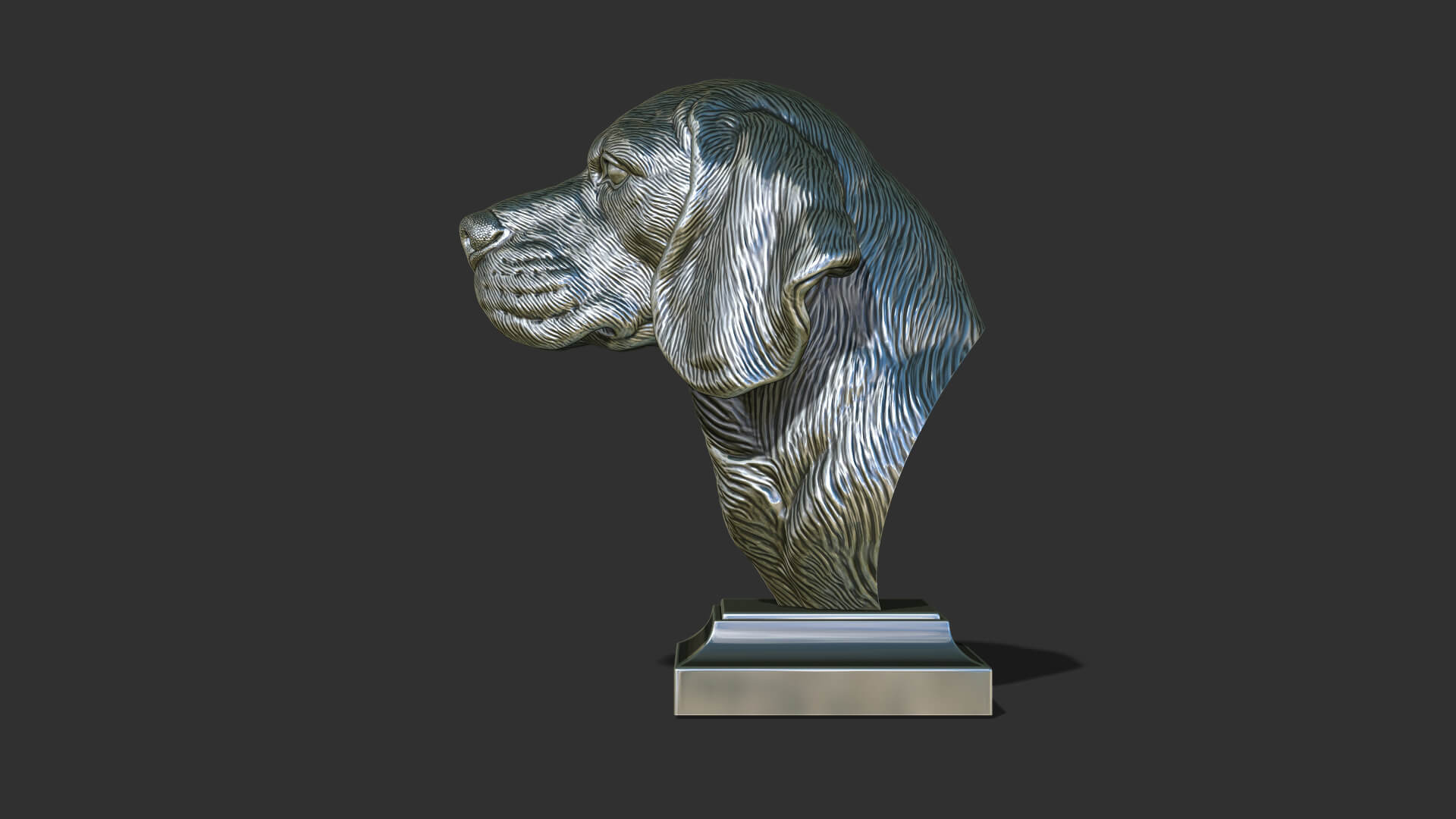 Beagle Dog Bust - 3D Print Model by guninnik81