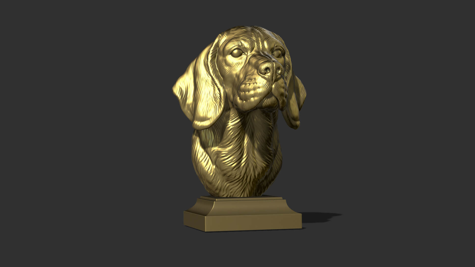 Beagle Dog Bust - 3D Print Model by guninnik81
