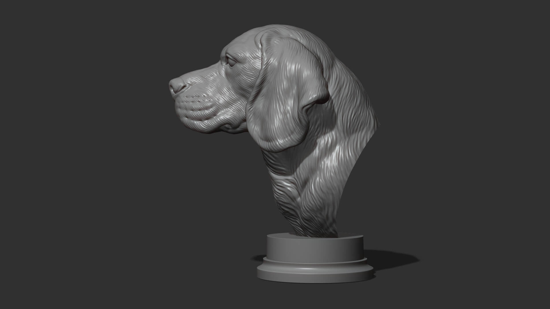Beagle Dog Bust - 3D Print Model by guninnik81