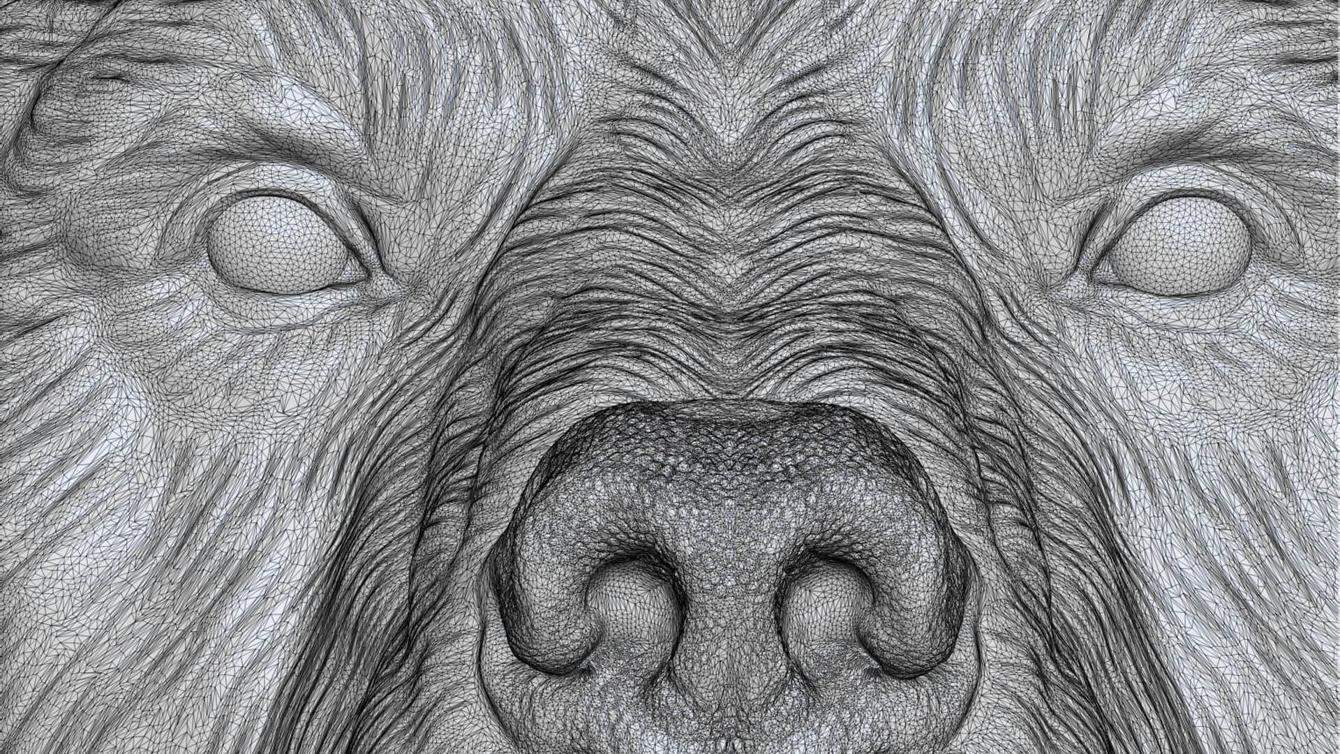 Bear Head Shaggy - 3D Model by guninnik81