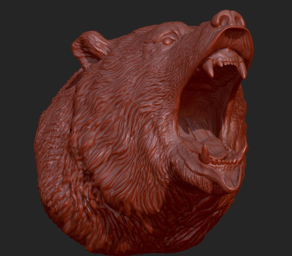 Bear Head 3d Model By Guninnik81