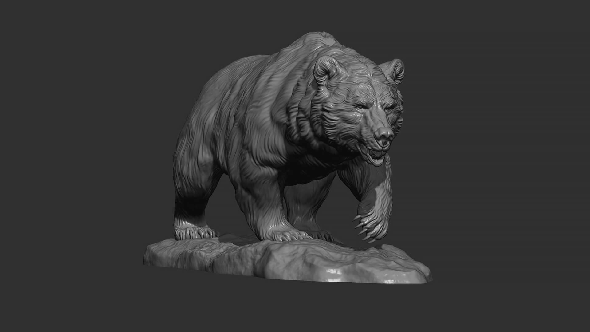 Bear Walking - 3D Model by guninnik81