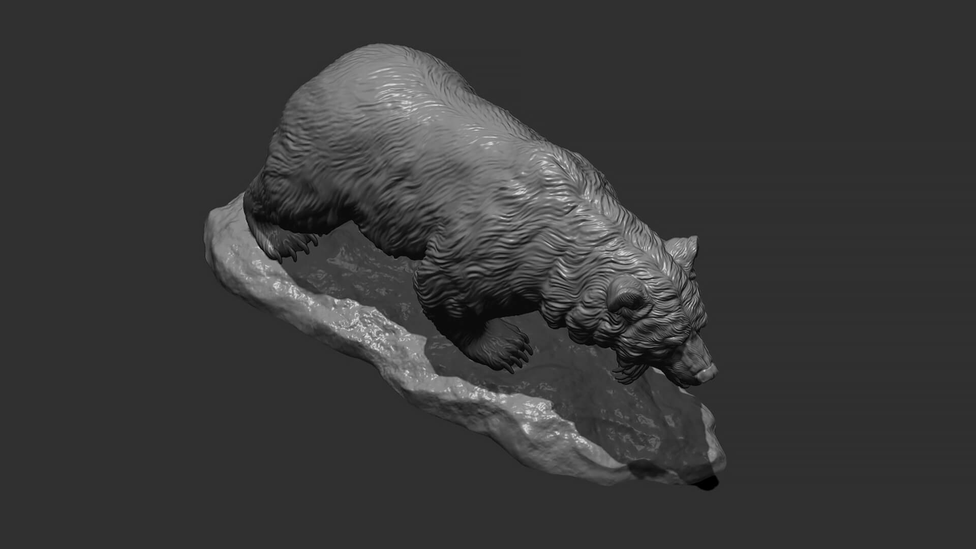 Bear Walking - 3D Model by guninnik81