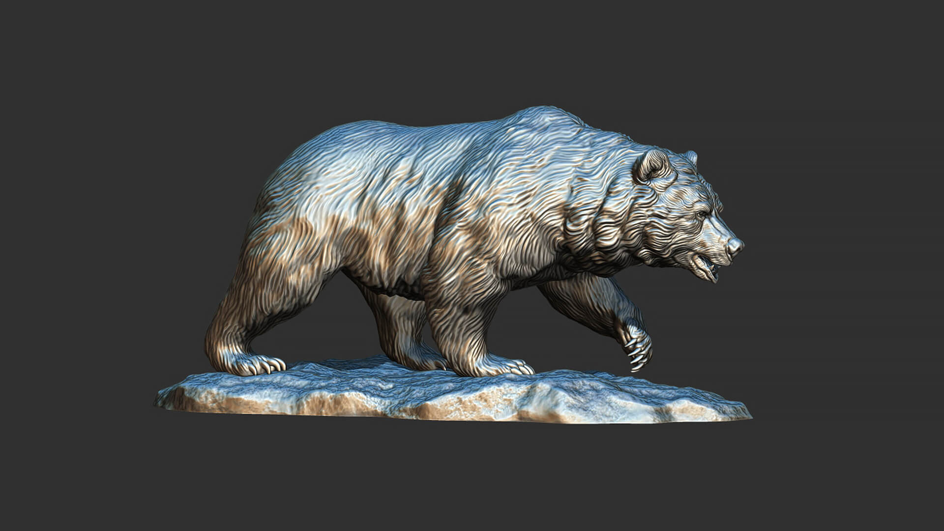 Bear Walking - 3D Model by guninnik81