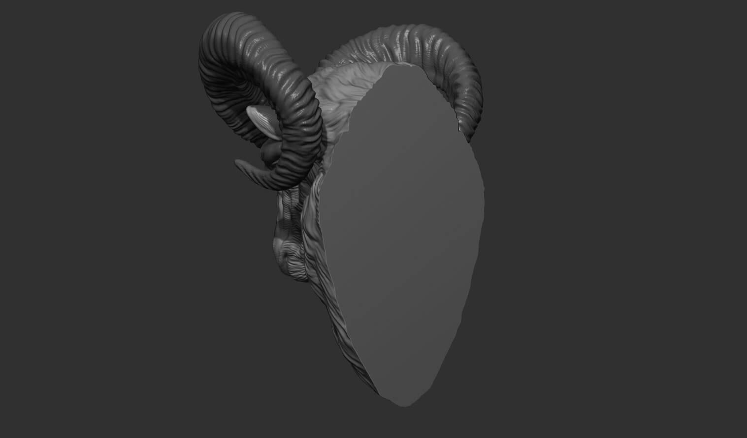 Big Horned Ram Head - 3D Model by guninnik81