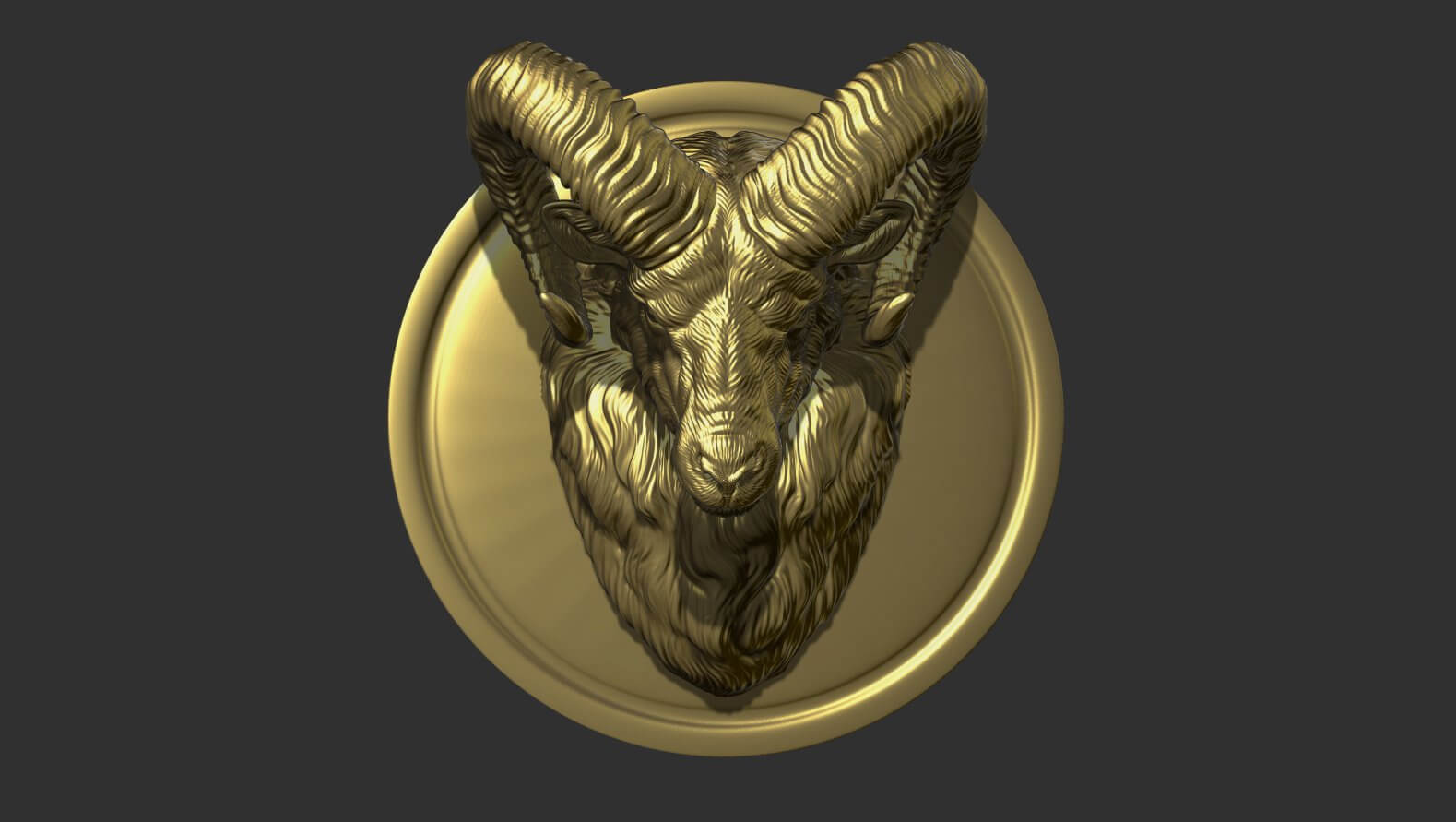 Big Horned Ram Head - 3D Model by guninnik81