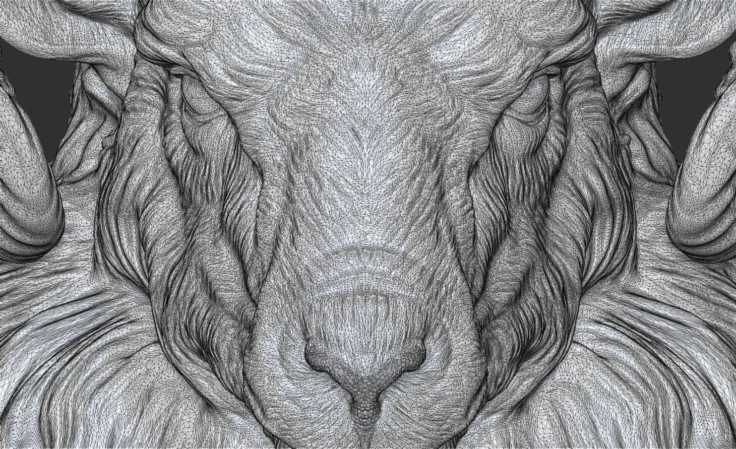 Big Horned Ram Head - 3D Model by guninnik81