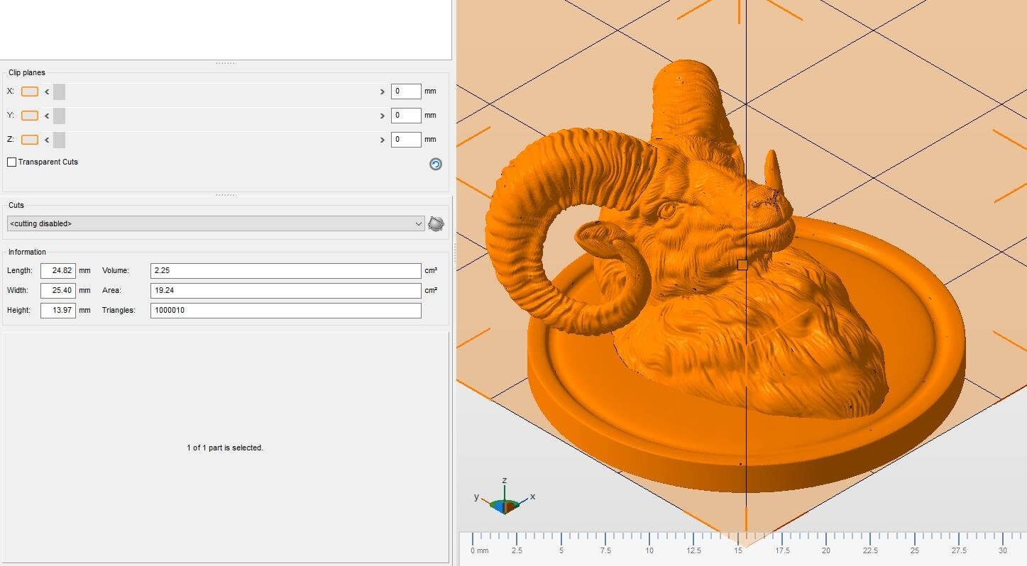 Big Horned Ram Head - 3D Model by guninnik81