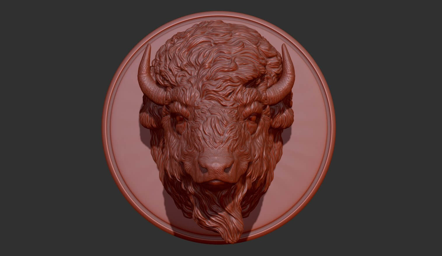 Bison Head - 3D Model by guninnik81