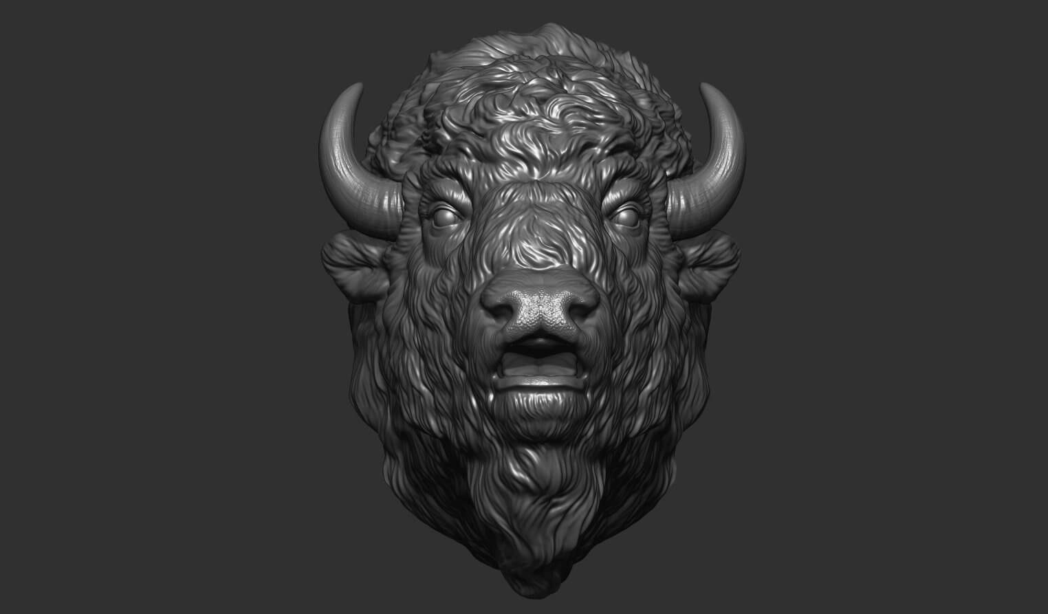 Bison Moo Head - 3D Model by guninnik81