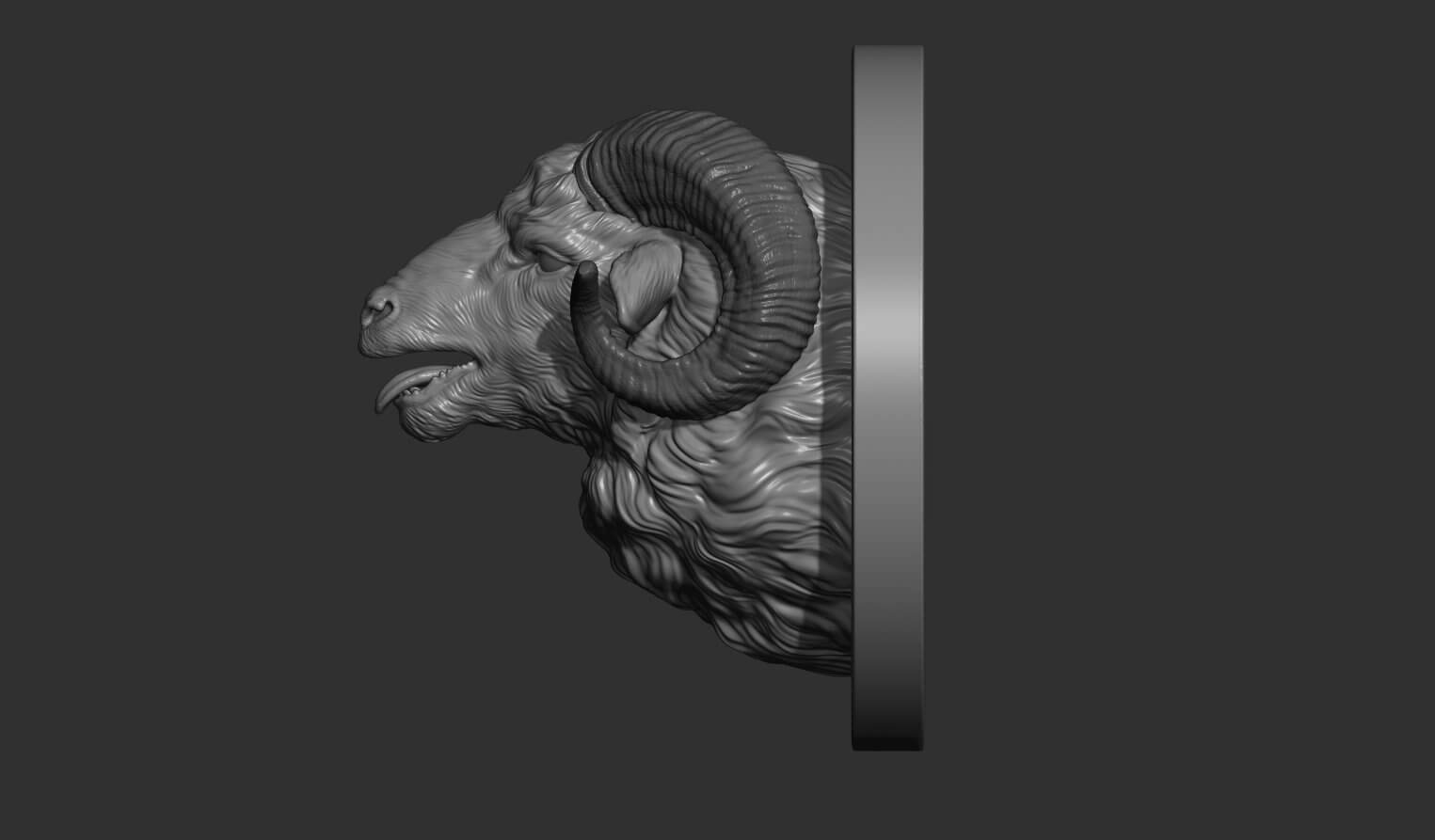 Bleating Ram Head - 3D Model by guninnik81