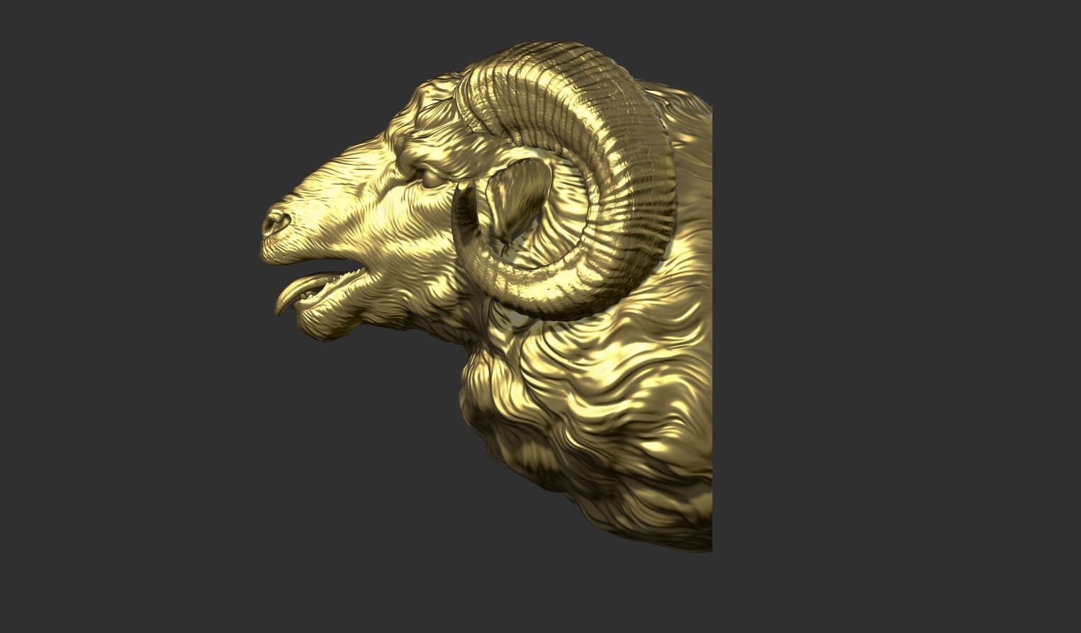 Bleating Ram Head - 3D Model by guninnik81