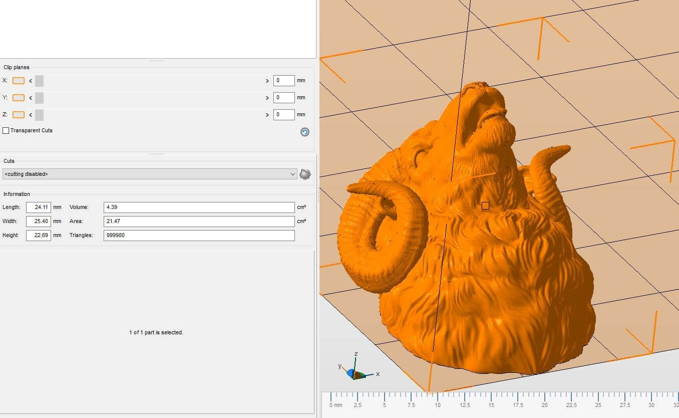 Bleating Ram Head - 3D Model by guninnik81