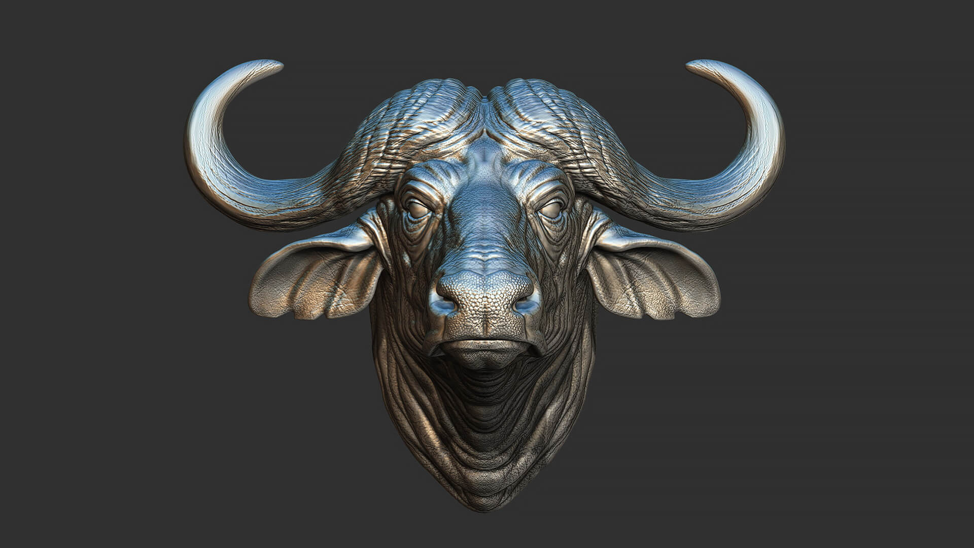 Buffalo Head - 3D Model by guninnik81