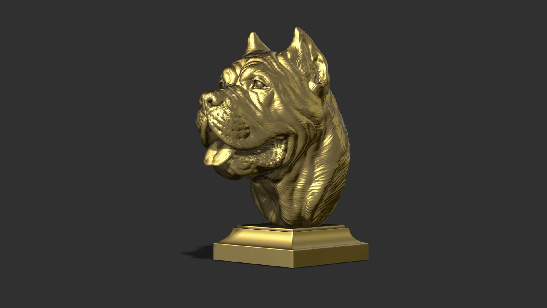 Canne Corso Bust Version 1 - 3D Print Model by guninnik81