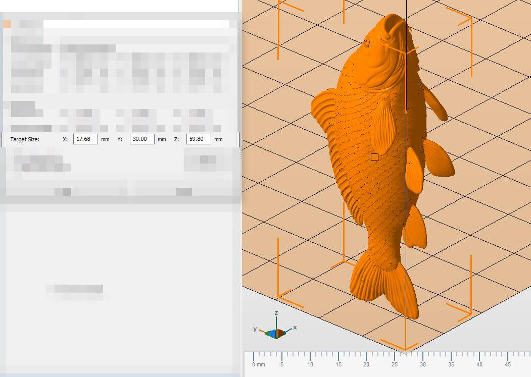 Carp Fish on The Base - 3D Model by guninnik81