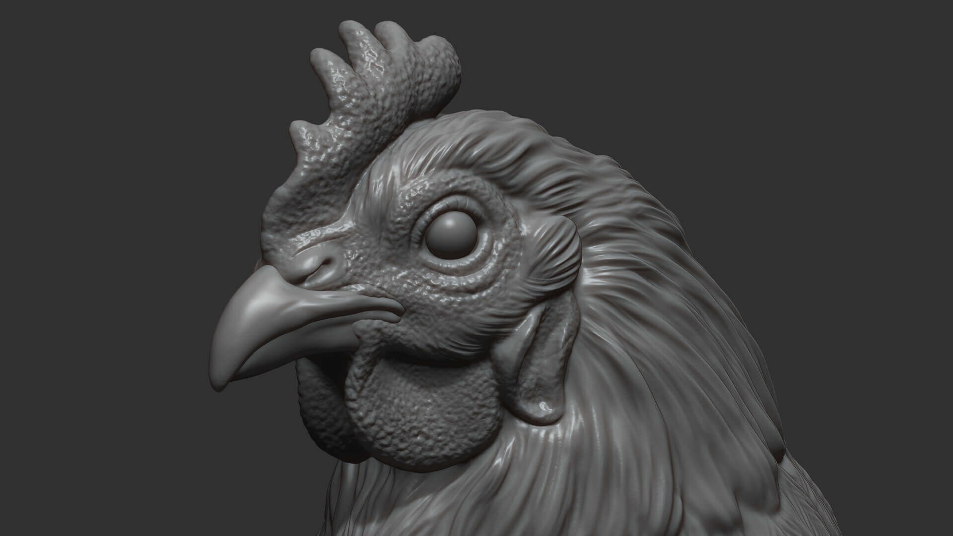 Chicken Bust Head - 3D Model by guninnik81