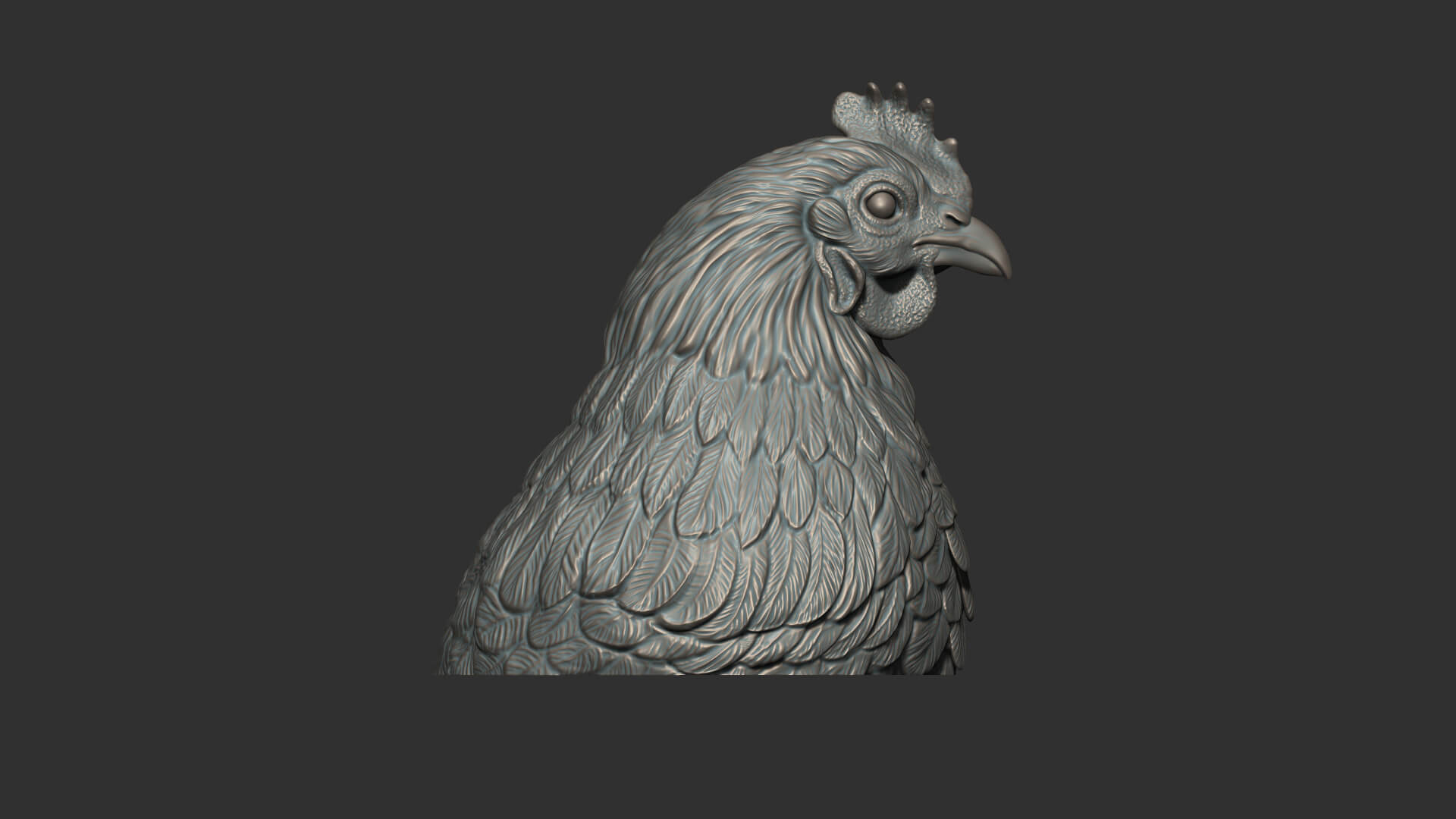 Chicken Bust Head - 3D Model by guninnik81