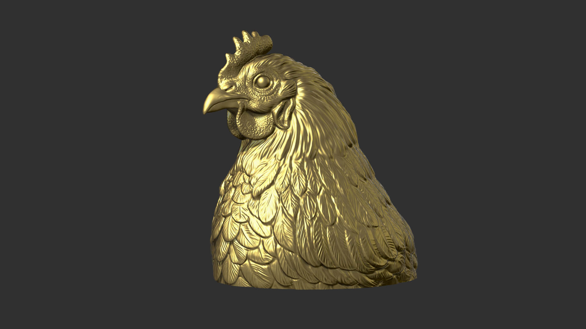 Chicken Bust Head - 3D Model by guninnik81