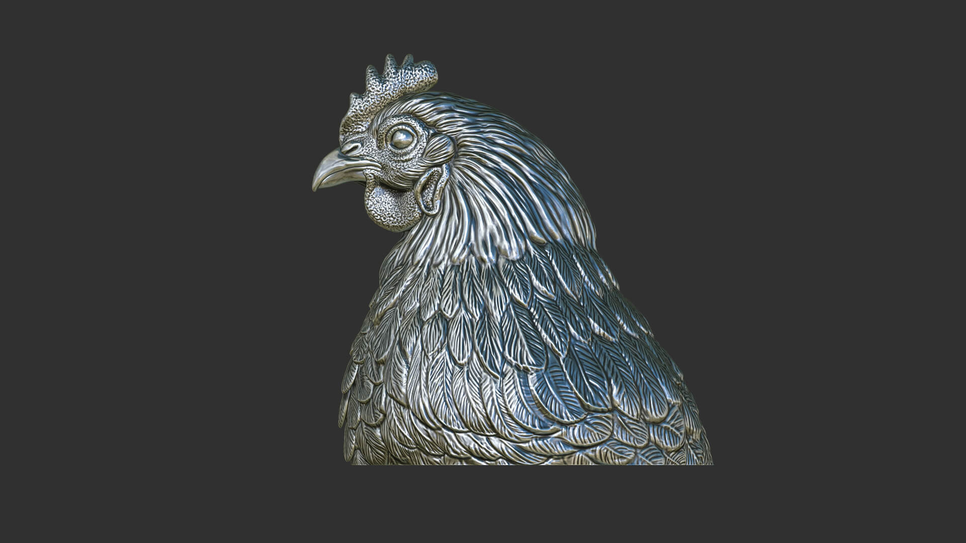 Chicken Bust Head - 3D Model by guninnik81