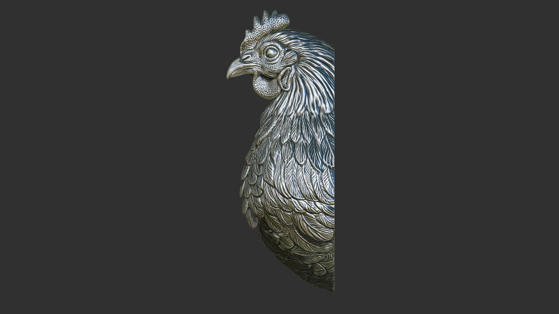 Chicken Bust Head - 3D Model by guninnik81